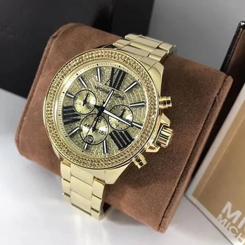 Michael Kors Wren Chronograph Crystal Pave Dial Women's - MK6095 ...