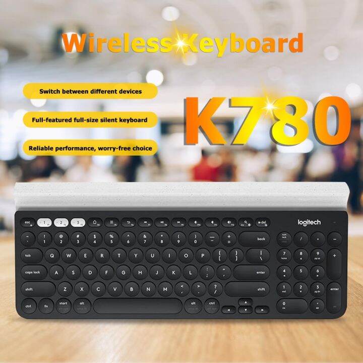 Logitech K780 Multi-Device Wireless Keyboard Bluetooth USB Dual Mode ...