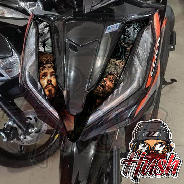 Honda Click Big V Sticker Decals V3 with free Racing logo Stickers ...