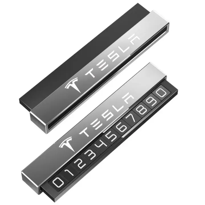 For Tesla Model 3 Model X S Model Y Temporary Parking Card Phone Number ...