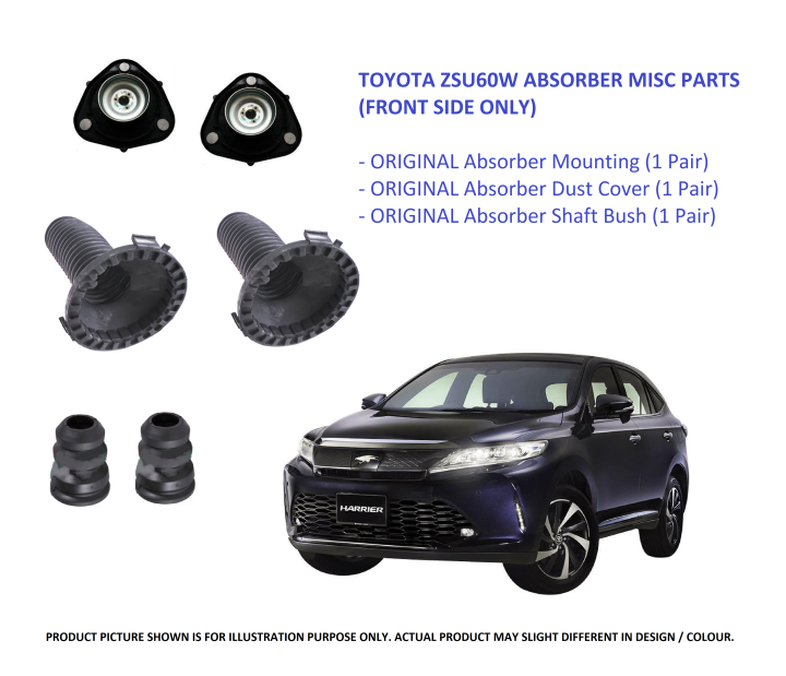 TOYOTA HARRIER ZSU60W FRONT ORIGINAL ABSORBER MOUNTING, DUST COVER ...