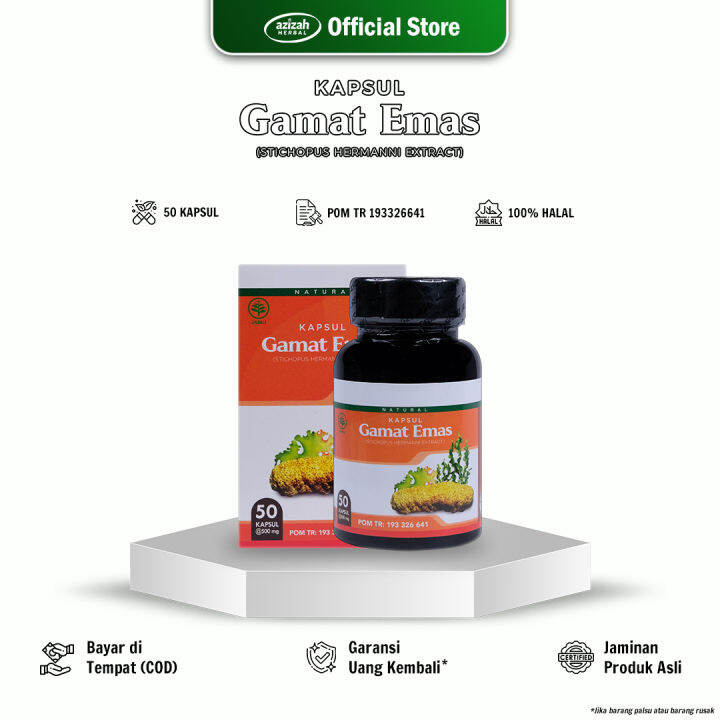 Kapsul Gamat Emas (Stichopus Hermanni Extract) 50 Kapsul | Azizah ...