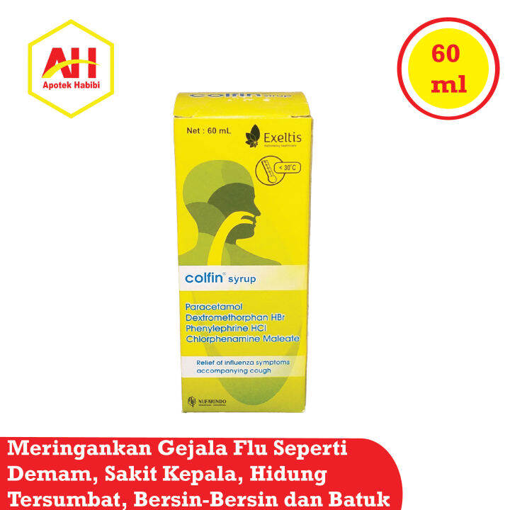 COLFIN COLPIN KOLPIN KOLFIN SIRUP 60 ML DEMAM MERIANG BATUK BERDAHAK ...