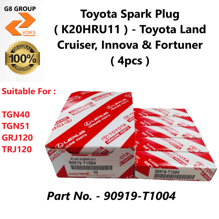 Toyota Spark Plug ( K20HRU11 ) - Toyota Land Cruiser, Innova & Fortuner ...