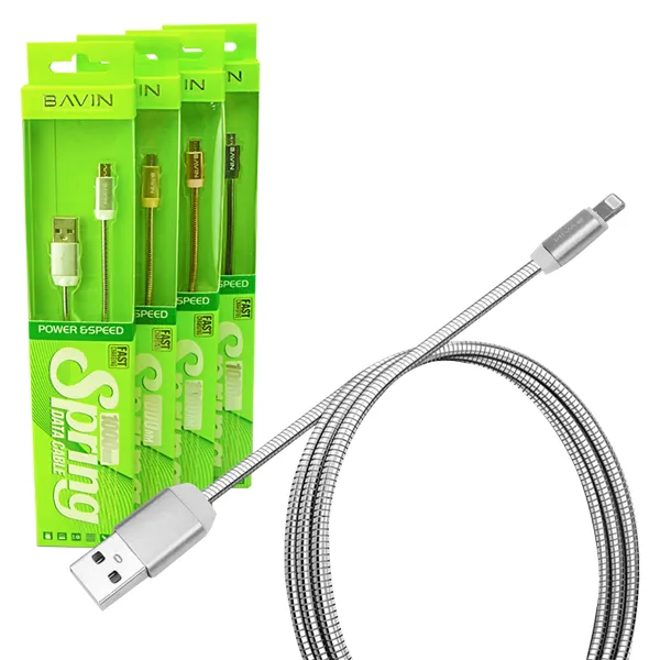bavin cord fast charger 1000mm spring design for android V8 | Lazada PH