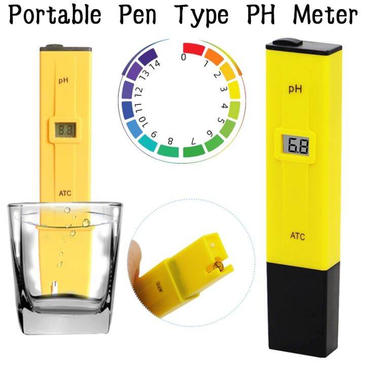 Portable Pen Type PH Meter ATC Water test Digital PH Meter Tester PH ...