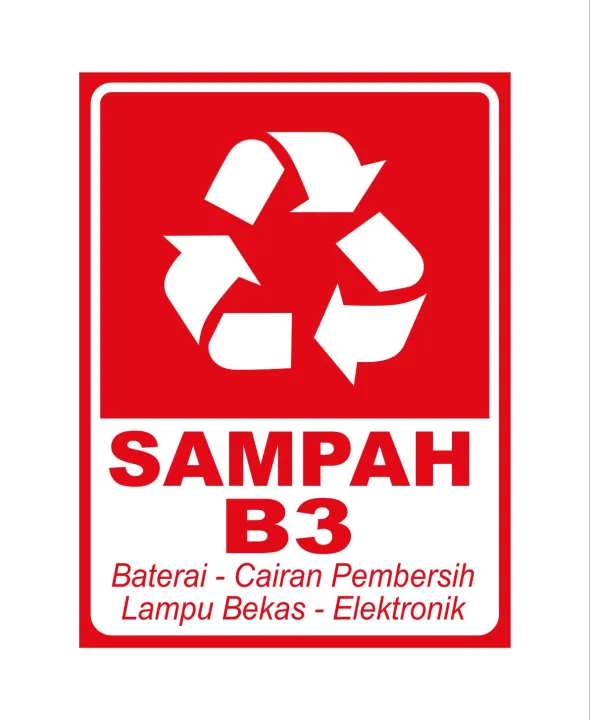 SIGN STICKER VINYL SAMPAH B3 UK 10 X 15 CM TERMURAHH RAMBU K3 | Lazada ...