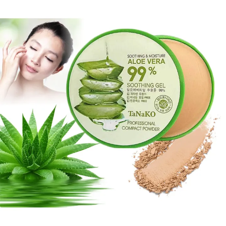 [FASHIONZENT] TANAKO ALOE VERA COMPACT POWDER 99% SOOTHING GEL | Lazada PH