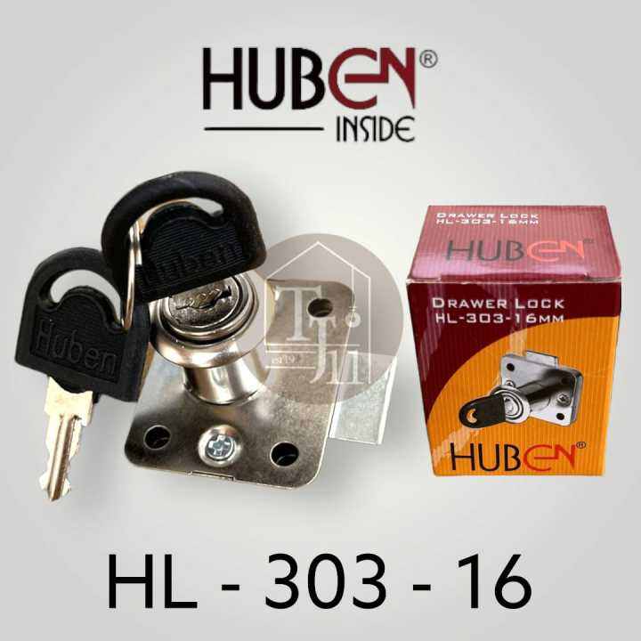 KUNCI LACI / KUNCI LEMARI / KUNCI CAMLOCK / DRAWER LOCK HUBEN HL-303-16 MM | Lazada Indonesia