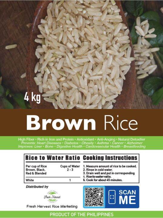 Fresh Harvest Premium Dinurado Brown Rice (4kg) | Lazada PH
