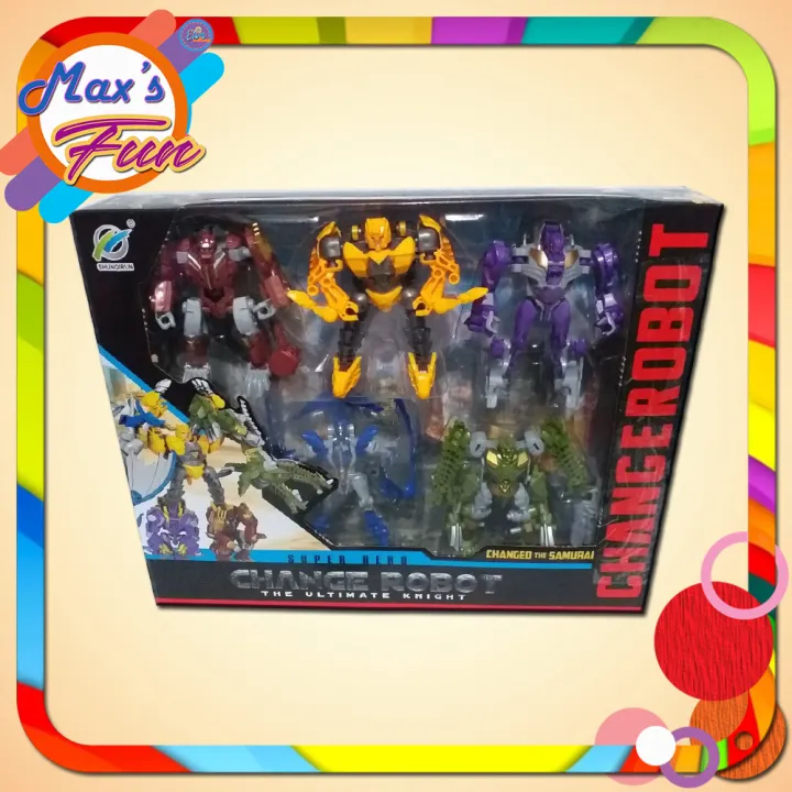 Max's Fun 5 in 1 Superhero Transform Robot Toy Set | Lazada PH