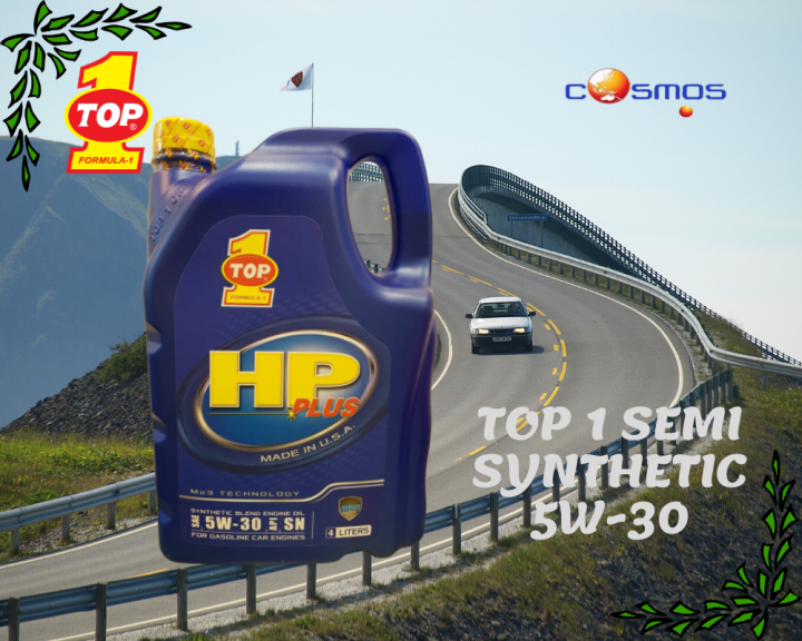 TOP 1 HP Plus [Semi Synthetic Blend] Gasoline Engine Oil 5W-30 4Litre ...