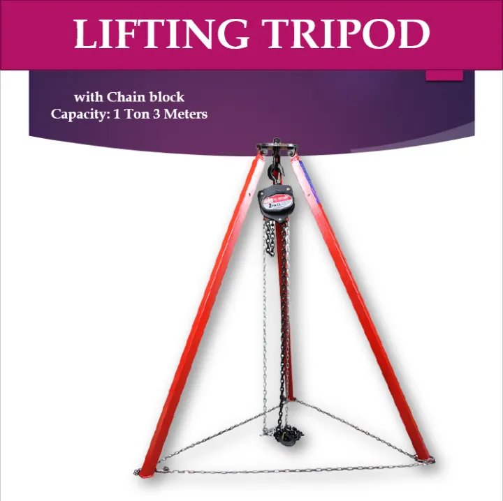 Philchi Supply 1 Ton 3 Meters Lifting Tripod with Chain Block | Lazada PH