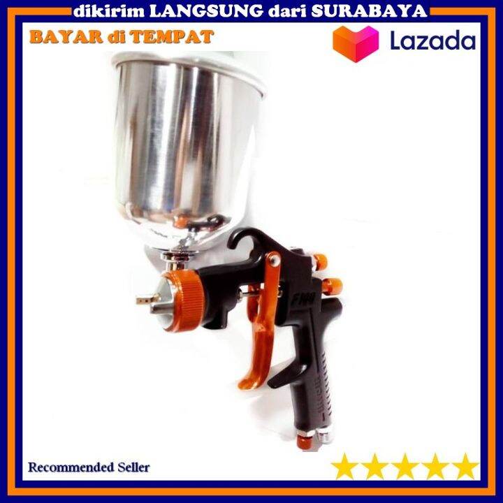 HIOSHI 1.3mm Spray Gun F100 Gravity Black Premium | Lazada Indonesia