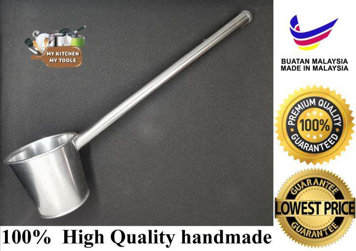 Long Handle Cup Size Hot Water Laddle / Pencedok Air Panas Aluminium ...