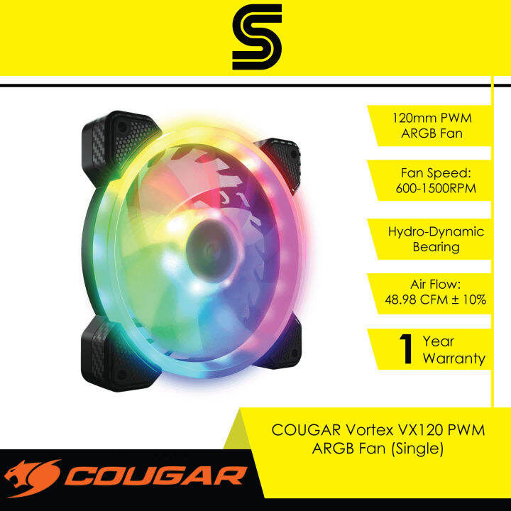 COUGAR Vortex VX120 PWM ARGB Single Fan | Lazada