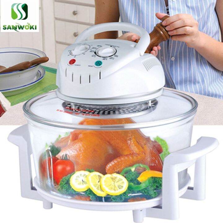 12L Electric Infrared Flavorwave Hot Air Halogen Cooker French Fries ...