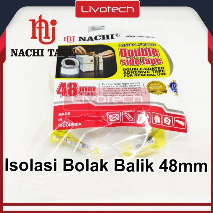 Double Tape NACHI 48mm Isolasi Bolak Balik Selotip Solasi | Lazada ...