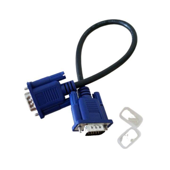 3+5 VGA Cable Monitor 15Pin Male To Male Video Short Cable Cord Blue ...