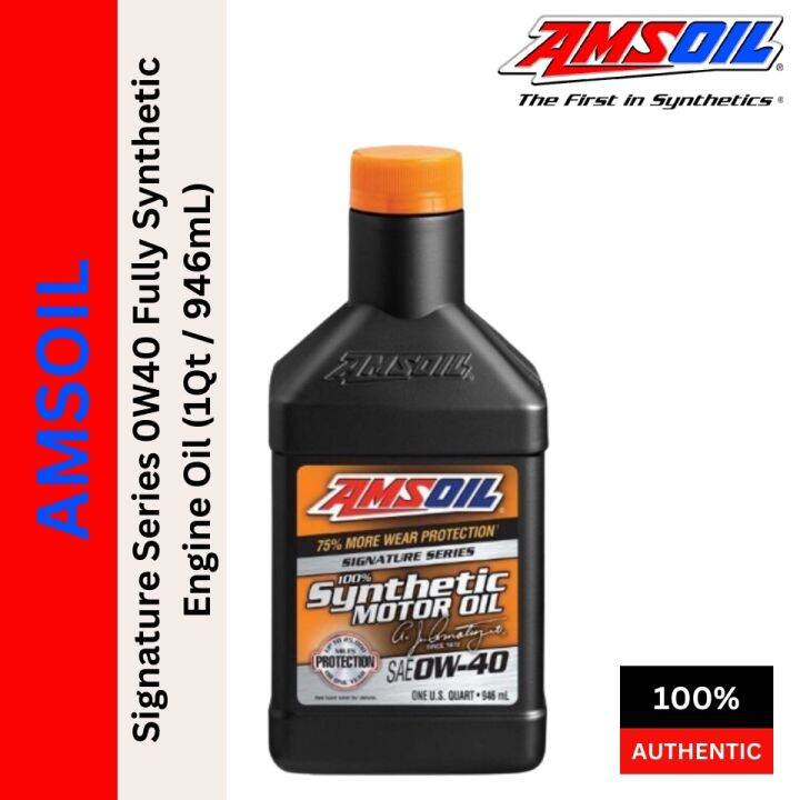 (𝐌𝐀𝐃𝐄 𝐈𝐍 𝐔𝐒𝐀) AS-2-AZF-QT Amsoil Signature Series 0W40 Fully Synthetic ...
