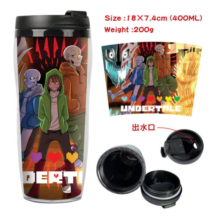 400Ml Undertale แก้วกาแฟถ้วยสูญญากาศอะนิเมะถ้วยดื่มรอบพิมพ์ดิจิตอลฉนวน ...