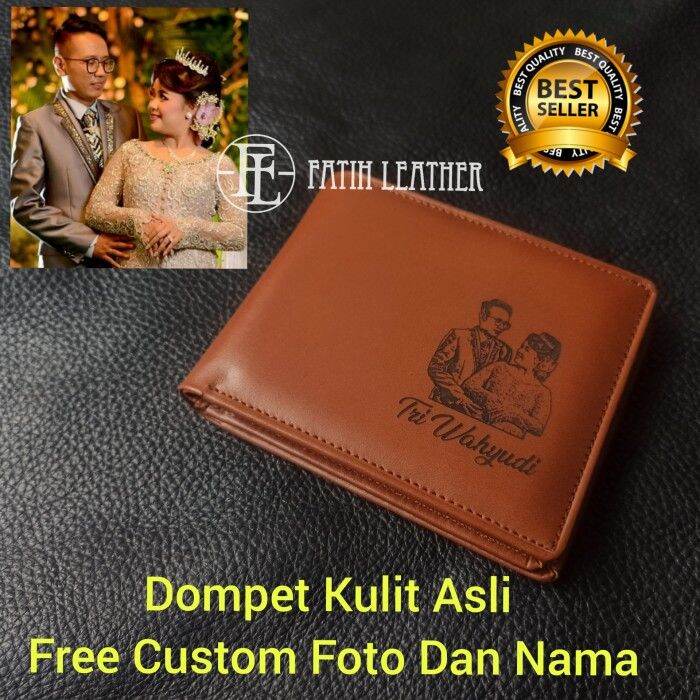 ⭐⭐⭐⭐⭐ DOMPET PRIA KULIT SAPI BISA CUSTOM FOTO DAN NAMA, DOMPET KULIT ...