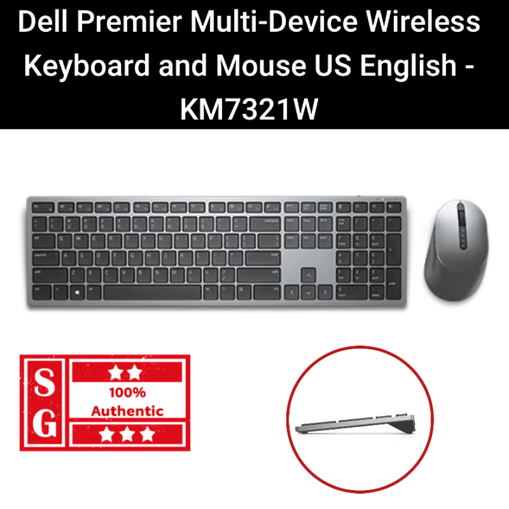 Dell Premier Multi-Device Wireless Keyboard and Mouse US English ...