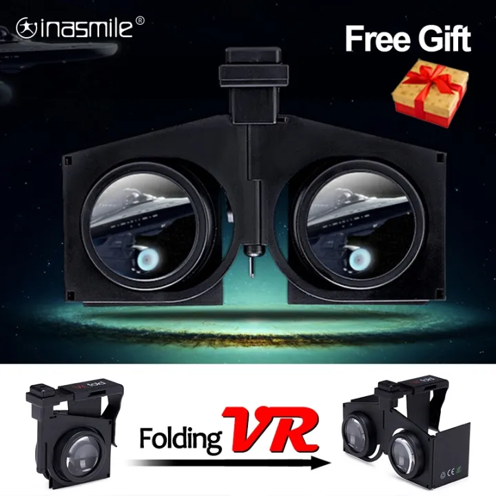 Foldable Virtual Reality 3D Movies VR Headset Smart Glasses Helmet for Smartphone Mobile Phone ...
