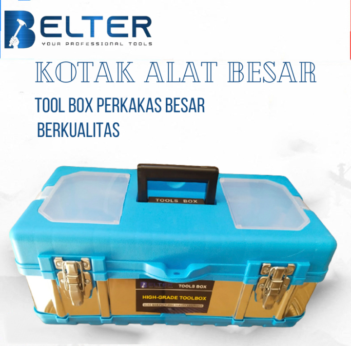 Tool box toolkit besar 14 15 17 18 19 inch toolbox besi tahan karat/bok ...