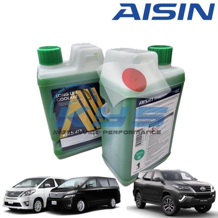 AISIN Japan 1L LONG LIFE COOLANT Green/Hijau # TOYOTA VIOS,CAMRY,ALTIS,ALPHARD,VELLFIRE,HARRIER ...