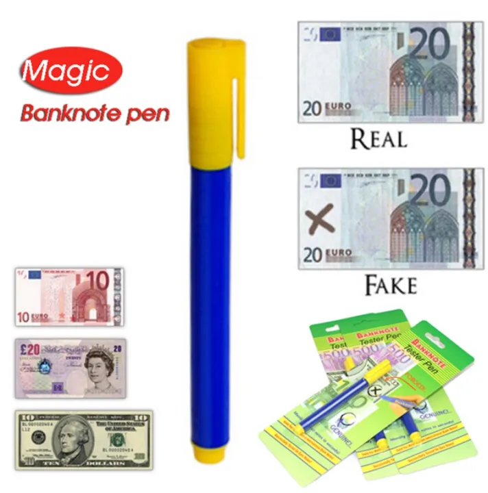 FUN 2X New Bank Note Tester Pen Money Checking Detector Marker Fake ...