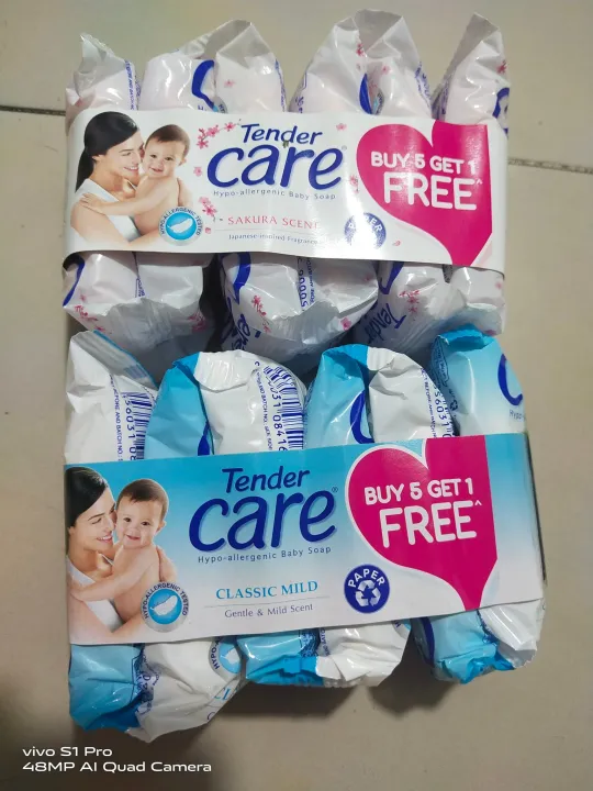 Tender Care Hypo-Allergenic Baby Soap Classic Mild 55g 6pcs | Lazada PH