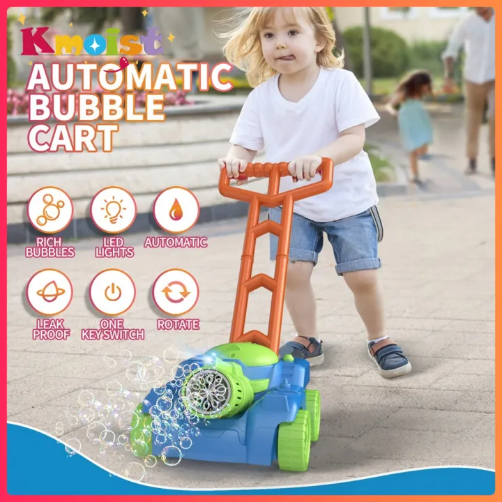 Kmoist อัตโนมัติถัง Bubble รถเข็นไฟฟ้า Bubble Blowing Machine กลางแจ้ง Weeding Party เด็กถังรถ ...