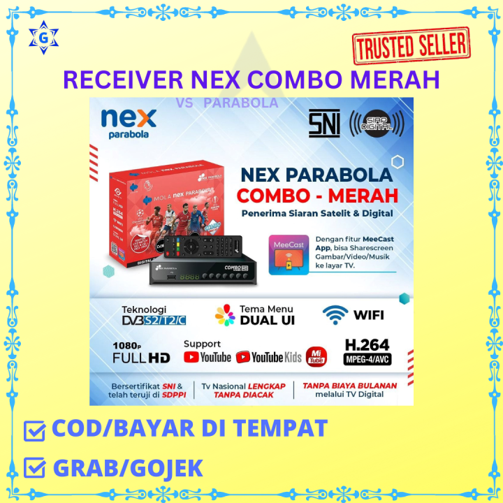 NEX RECEIVER NEX PARABOLA COMBO MERAH | Lazada Indonesia