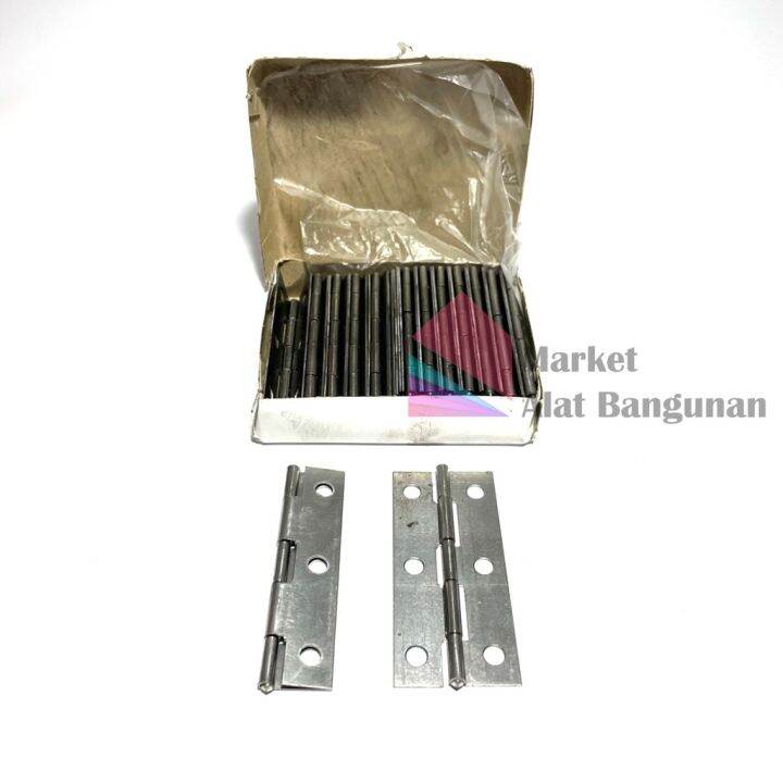 Engsel Tipis 3” 7.5 CM Silver / Engsel Kupu 3 Inci 12 Pasang (24 Buah ...