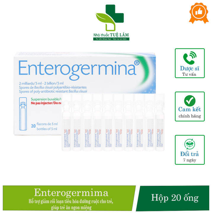Men vi sinh Enterogermina (chính hãng) 20 ống hỗ trợ giảm rối loạn vi khuẩn đường ruột và hấp ...