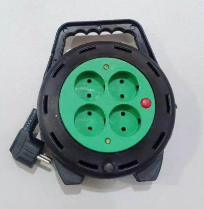 Sparta Kabel ROLL Listrik 9 METER Stop Kontak Listrik 4 Lubang Colokan Box Kabel dan LAMPU ...