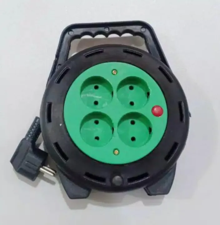 Terminal Stop Kontak BULAT Roll Kabel 10M 4 Lubang Colokan | Lazada ...