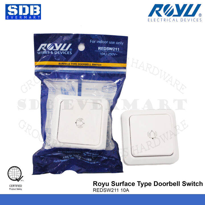 Royu-Switch Doorbell-Surface Type-[REDSW211]-1pc | Lazada PH
