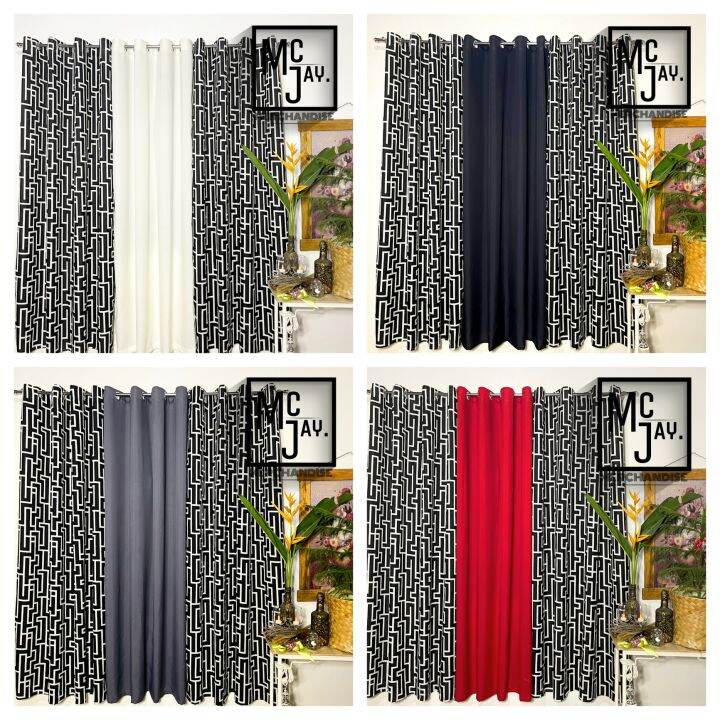 Mc Jay. - Maze Black 3in1 Curtain Set ( Sold per PIECE or SET ) | Lazada PH