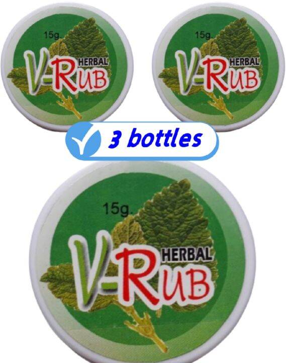 (set of 3) V RUB HERBAL AUTHENTIC HERBAL OINTMENT - 15 GRAMS | Lazada PH