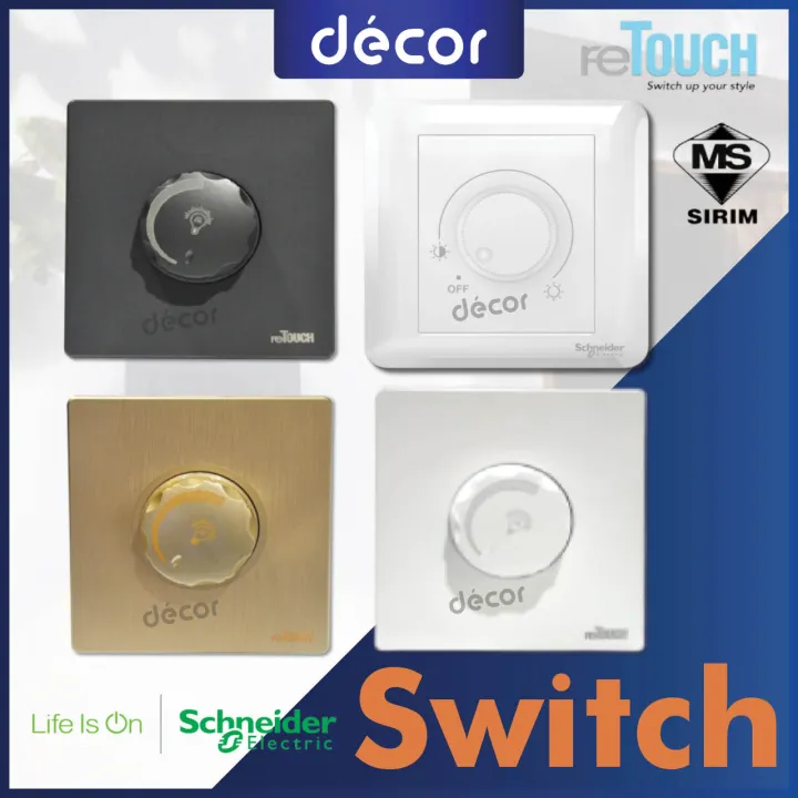 [SIRIM] SCHNEIDER ELECTRIC Affle Plus/RETOUCH Ultra Rimless 16A Rotary ...