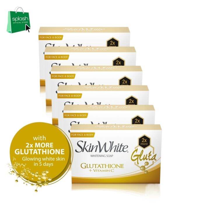 SkinWhite Whitening Face and Body Bar Soap Glutathione Vitamin C 90g ...