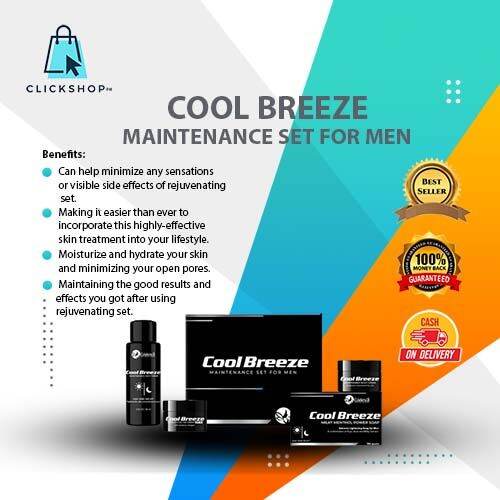 COOL BREEZE MAINTENANCE SET BY EVIDENC3 / ALL IN ONE SKIN CARE REGIMEN FOR MEN /WHITENS FACE ...