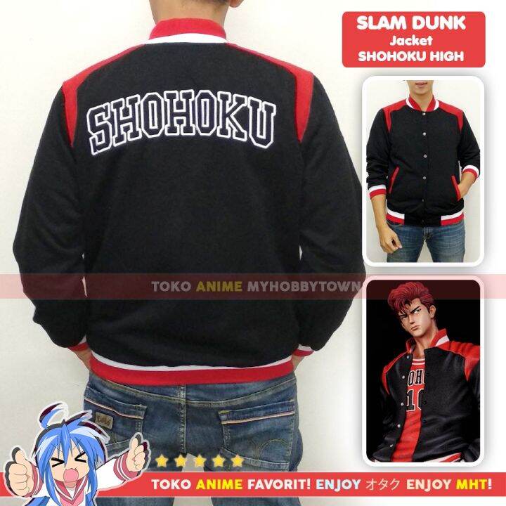 Hoodie Jacket Anime Slam Dunk Shohoku Sakuragi Hanamichi Rukawa Kaede ...