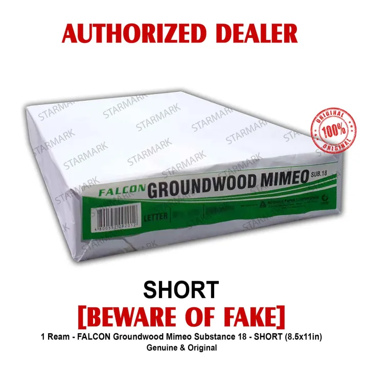 Falcon Groundwood Mimeo Paper Papers SHORT 8.5x11in Ground Wood FALCON ...