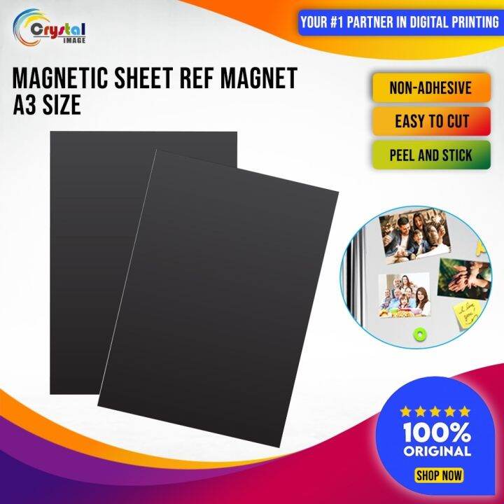 Magnetic Sheet Ref Magnet A3 Non-Adhesive [Easy Cut Sheet] Long Lasting ...