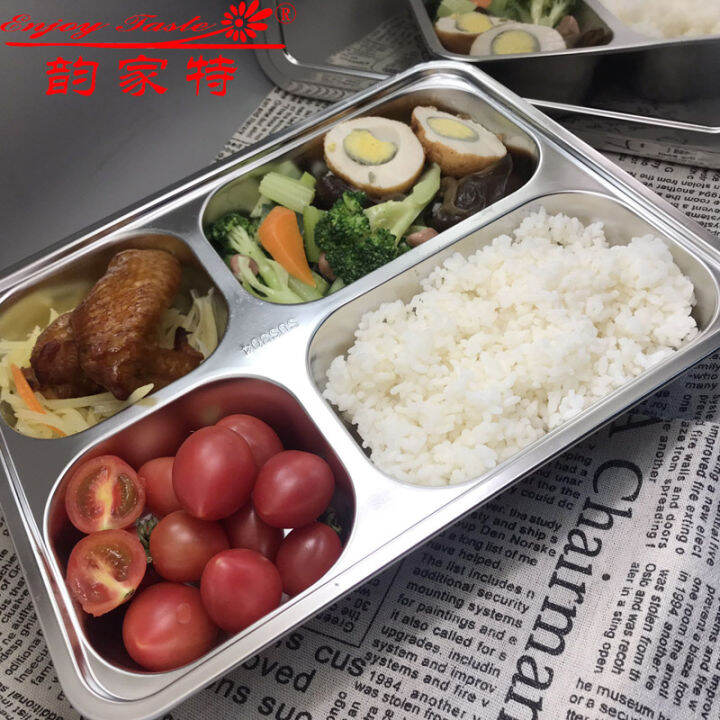 304 stainless steel covered snack plates are divided into adult canteen ...