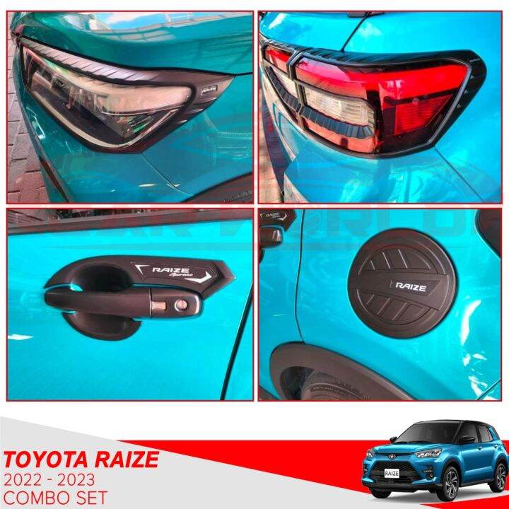 TOYOTA RAIZE 2022 - 2023 GARNISH COVER COMBO SET MATT BLACK (2022 2023 ...