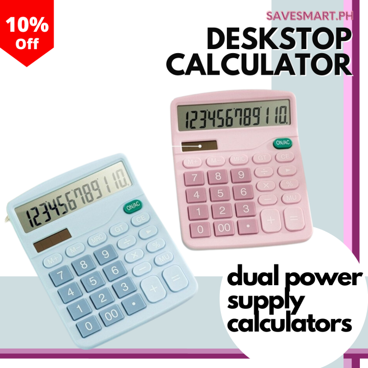 DX-837B 12-Digit Dual Power Supply Handheld Desktop Calculator with Large LCD Display | Lazada PH